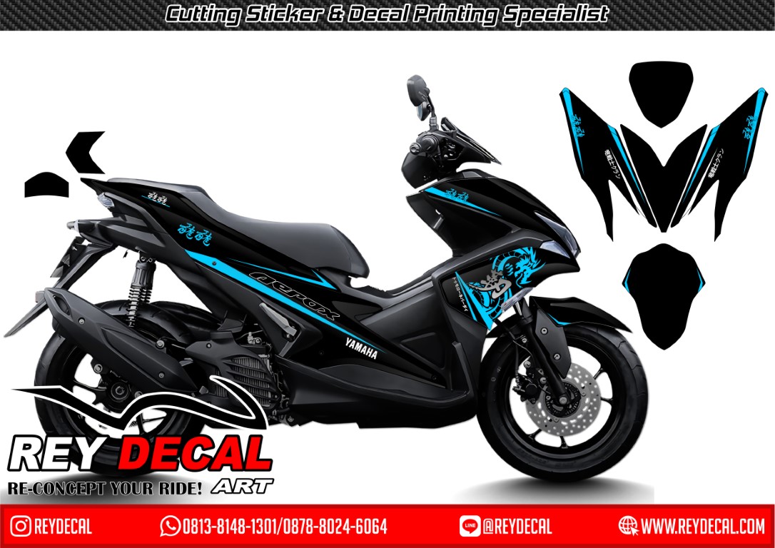 Rey Decal | Cutting Sticker / Decal Aerox Blue Dragon Kenji