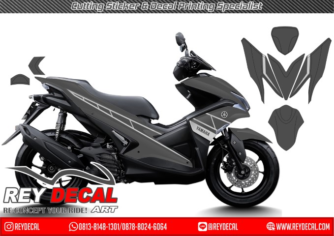 Rey Decal | Cutting Sticker / Decal Aerox Silver Stripe