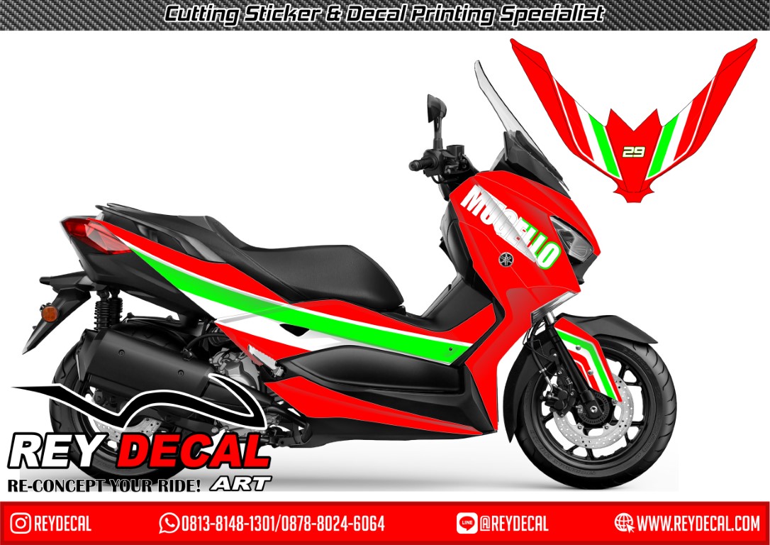 Rey Decal | Cutting Sticker / Decal XMAX Red Stripe Green