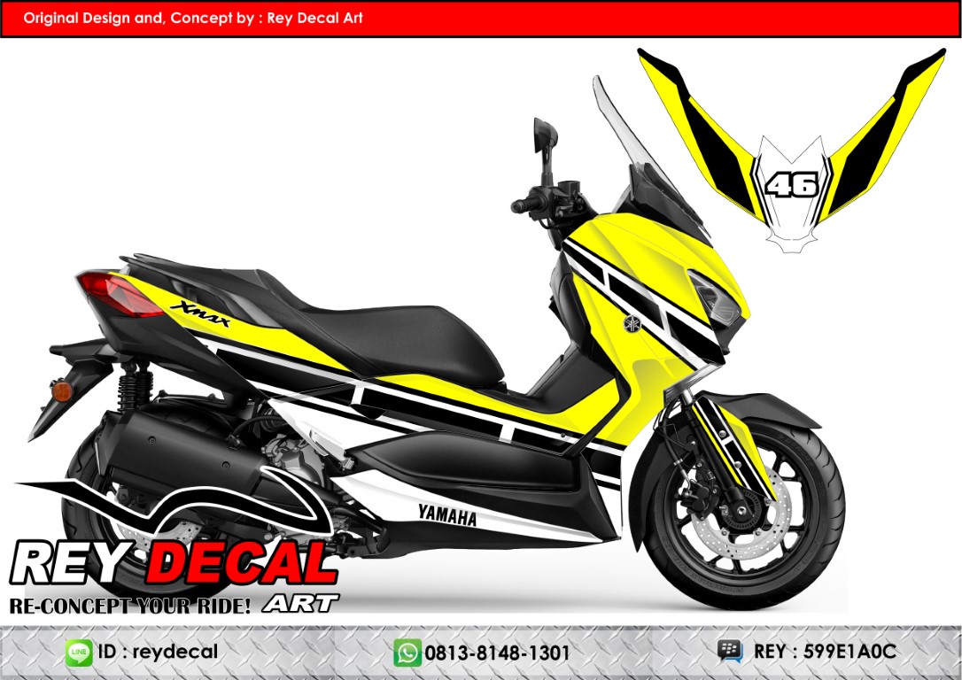 Rey Decal | Cutting Sticker / Decal XMAX Yellow Stripe 46